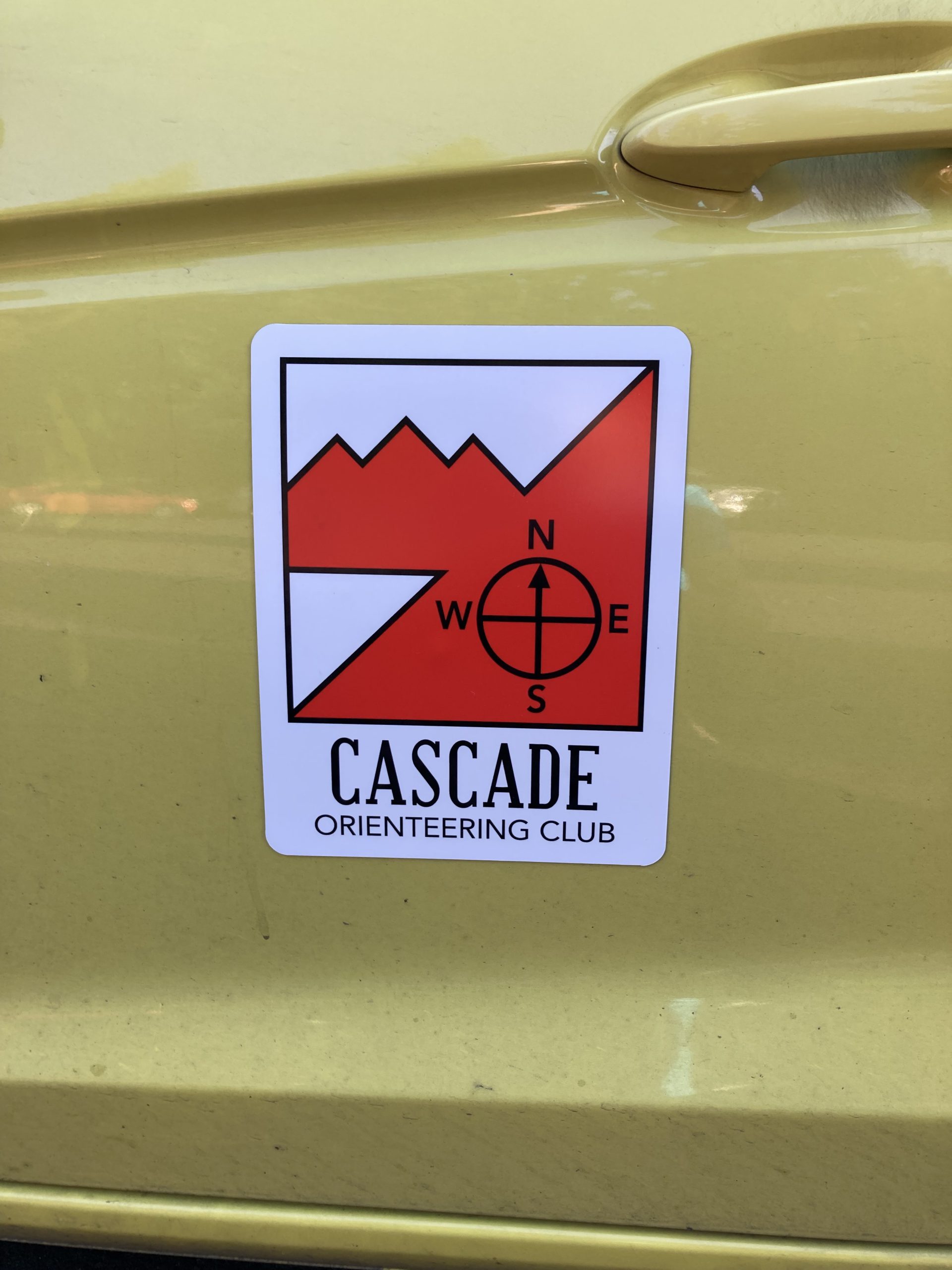Drive with pride displaying Cascade Orienteering Club - Cascade ...